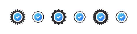 Verification Icons Set Profile Verification Conceptual Confirmation