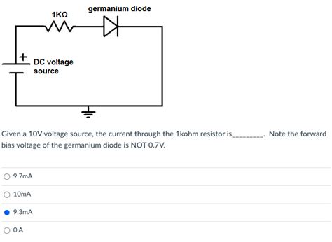 Solved A B A Circuit Has A Silicon Diode In Parallel Chegg Com