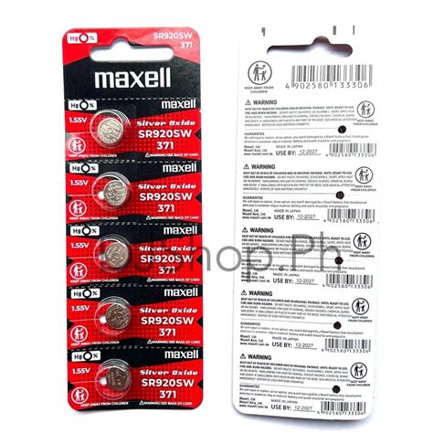 Sr Sw Maxell Original Battery V Coin Cell Watch Battery Shopee Philippines