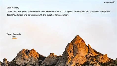 Manish Choudhary On Linkedin Mahindra Grateful Recognition