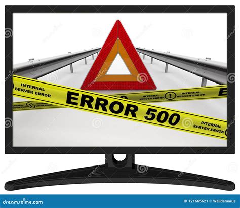 Error 500 Internal Server Error The Message In The Monitor Stock Illustration Illustration Of