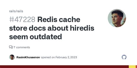 Redis Cache Store Docs About Hiredis Seem Outdated Issue 47228