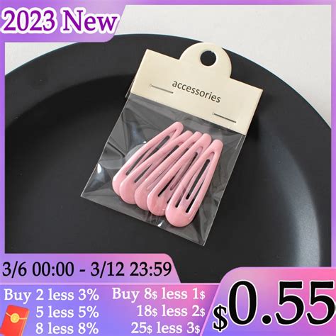 여아용 물방울 모양 헤어 클립 캔디 컬러 Bb 헤어핀 금속 스냅 바레트 앞머리 클립 사이드 클립 헤어 액세서리 세트당 5 개 Aliexpress