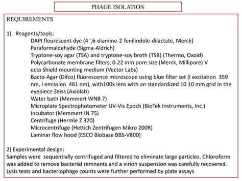 Protocol For Phage Isolation Flowchart Ppt
