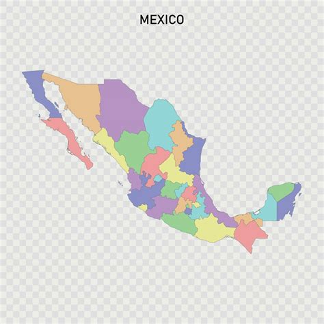 Isolated Colored Map Of Mexico With Borders 25354739 Vector Art At Vecteezy