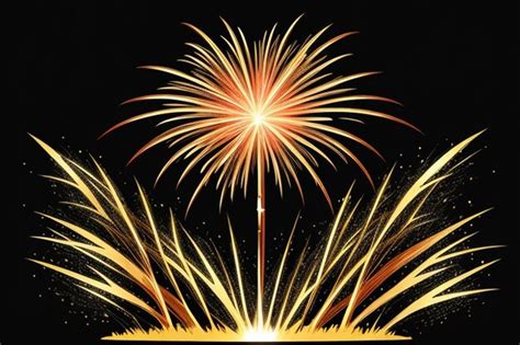 Premium Photo Bright Shiny Sparkling Flash Firework Salute Isolated