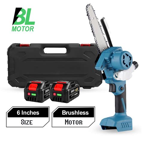 6 인치 전기 톱 브러시리스 오일 자동 윤활 정원 트리밍 전정 무선 전기톱 전동 공구 마키타 18v 배터리용 Aliexpress