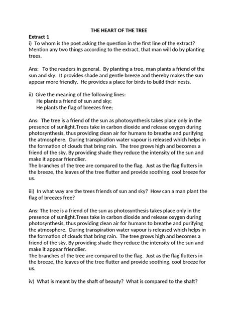 The Heart Of The Treee Pdf