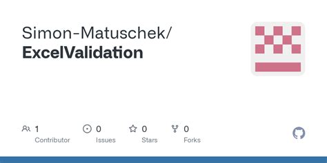 Github Simon Matuschekexcelvalidation