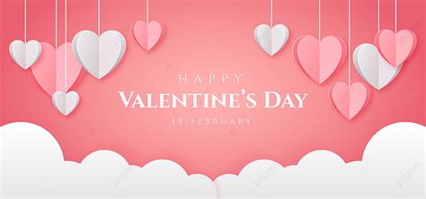 분홍색 배경에 구름 발렌타인 하트 애인 카드 발렌타인 데이 휴일 흰 배경 배경 일러스트 및 사진 무료 다운로드 Pngtree