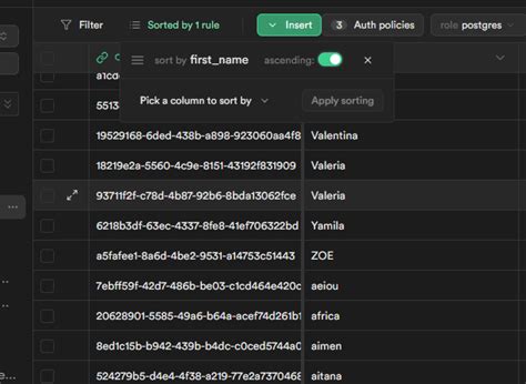 Issue With Table Sorting In Supabase Dashboard And Sql Queries Not Working Rsupabase