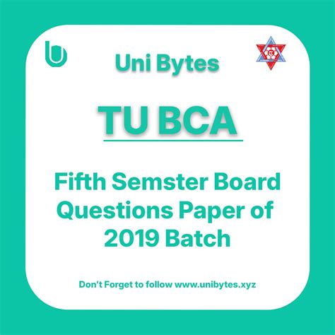 Bca Fifth Semester Board Exam Questions Paper Of 2019 Batch Uni Bytes