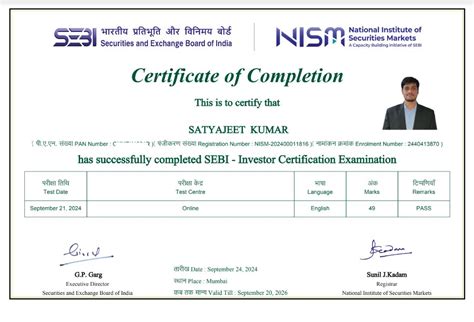Investmentjourney Financialliteracy Sebi Nism Satyajeet Kumar