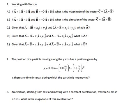 Solved Working With Vectors A If A Vector I Cap Chegg Com