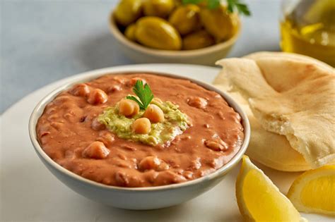 파바 콩 딥 전통적인 이집트 중동 음식 은 올리브 오일과 메담을 파울 근접 촬영 아침 식사에 대한 스톡 사진 및 기타 이미지 아침 식사 이집트 문화 0명 Istock