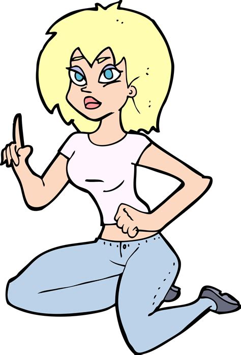 Cartoon Sitting Woman With Idea 45225188 Png