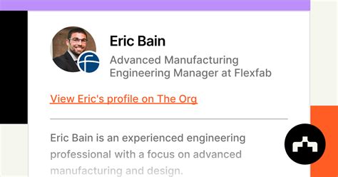 Eric Bain Advanced Manufacturing Engineering Manager At Flexfab The Org