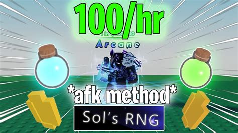 Best Method In Sols Rng To Get Potions Quick Afk Method Youtube