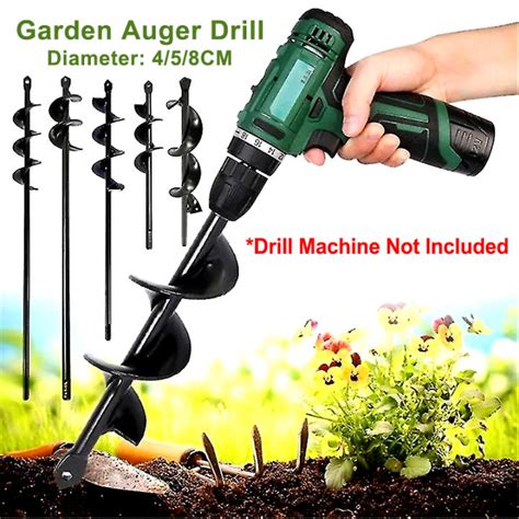 Auger Drill Bit Used For Planting Drill Auger Yard Gardening Planting Hole Digger Tool