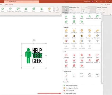 How To Use Motion Path Animations In Microsoft Powerpoint