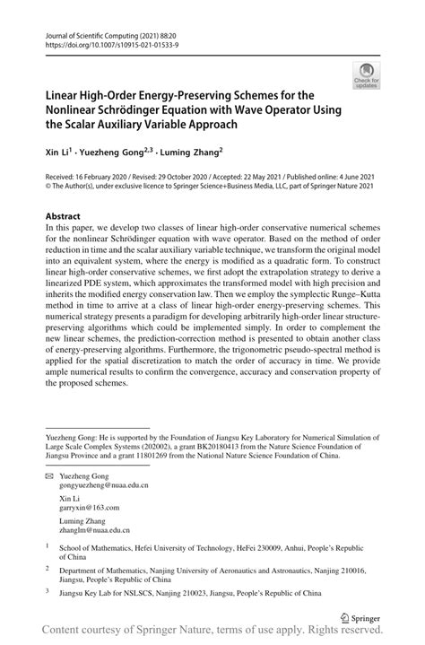 Linear High Order Energy Preserving Schemes For The Nonlinear Schrödinger Equation With Wave