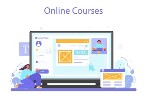 Ux And Ui Designer Online Service Or Platform App Interface Improvement Stock Vector