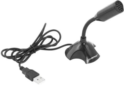 Microfon Usb Esperanza Scream Cu Brat Flexibil Si Suport Cablu 100 Cm Negru Cel Ro