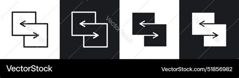 Replace Icon Set In Black And White Filld Vector Image