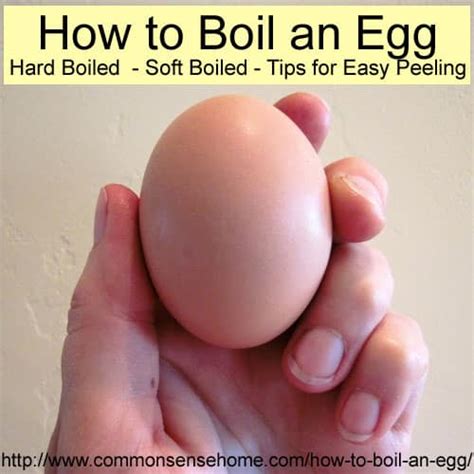 How To Boil An Egg Common Sense Homesteading