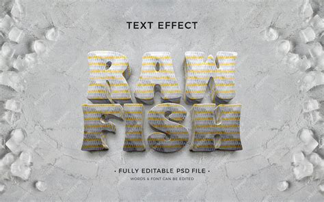 Premium Psd Fish Text Effect