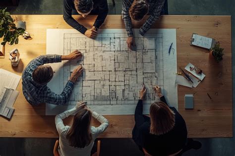 Construction Team Meeting Engineers And Project Managers Collaborating