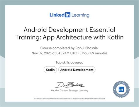 Rahul Bhosale On Linkedin Certificate Of Completion