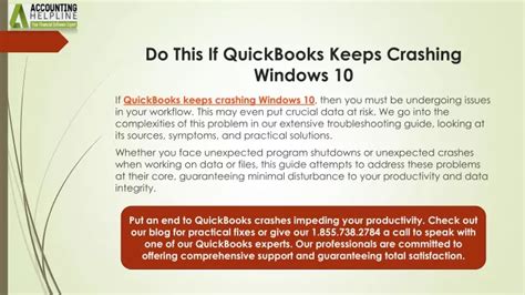 PPT Fix QuickBooks Keeps Crashing Windows Ultimate Guide PowerPoint Presentation ID