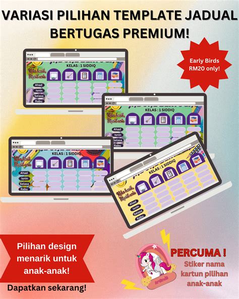 Nurulhafiza Ismail Template Jadual Bertugas