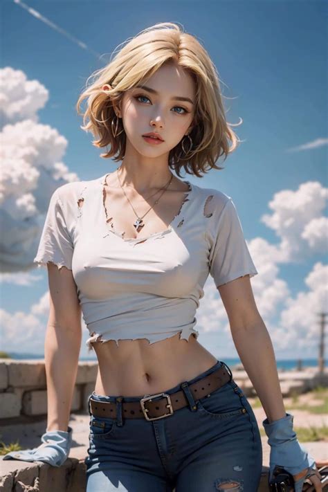 드래곤볼 18호 Ai 그림 느낌이 좀 다르지만 이민혁닷컴