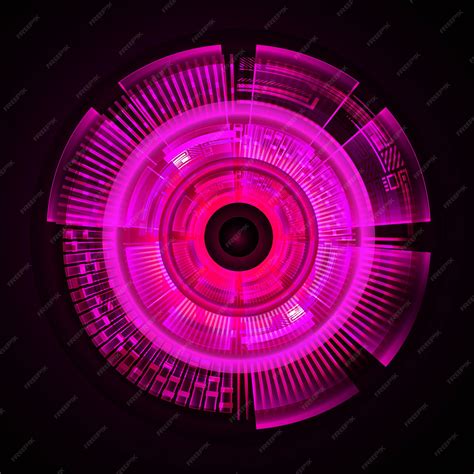Premium Photo Pink Eye Cyber Circuit Future Technology Concept Background