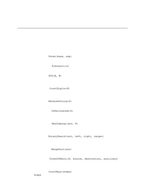 Here Are 20 Recursion Exercises In Algorithms Pdf