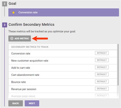 Add Custom Metrics To An Experience Monetate Kb