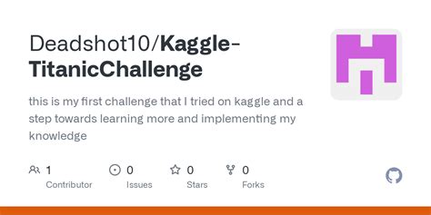 GitHub Deadshot10 Kaggle TitanicChallenge This Is My First Challenge