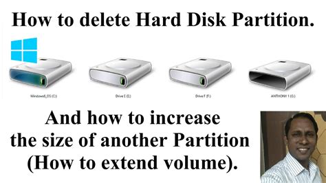 How To Delete Hard Disk Partition And Increase The Size Of Another Partition How To Extend