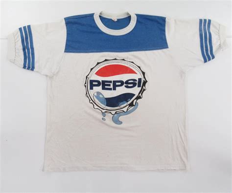 Vtg 70s Alore Tag Pepsi T Shirt Size Xl Etsy