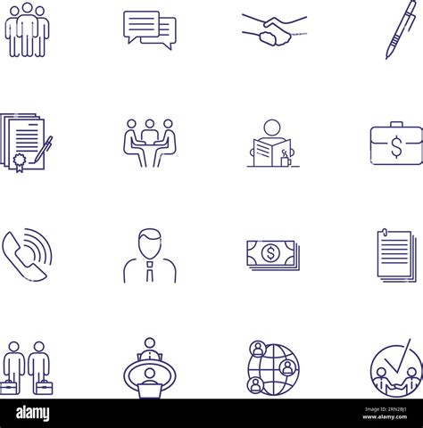 Collaboration Line Icon Set Stock Vector Image And Art Alamy