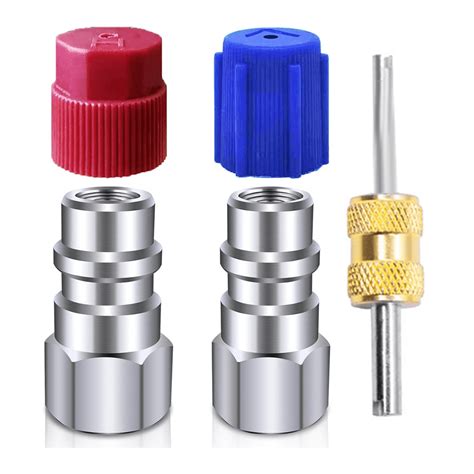 R12 To R134a Conversion Kit Ac Retrofit Fitting Adapter Kit 1 4inch Female For Auto A C