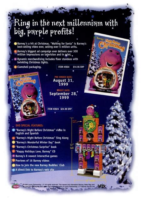 Barney Night Before Christmas Barneys Night Before Christmas Disney
