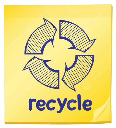 A Notepad With A Recycle Label Lines Note Recyclable Vector Lines