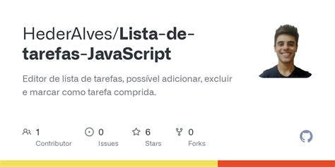 Github Hederalveslista De Tarefas Javascript Editor De Lista De