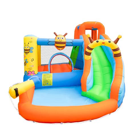 Doctor Dolphin Inflatable Water Slide Bounce House With Slide Water