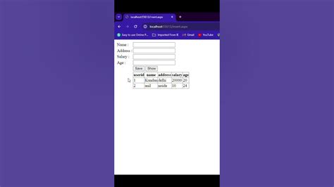 Show Data With Help Of Gridview In Aspdotnet Coding Youtubeshorts Comment Webdevelopment