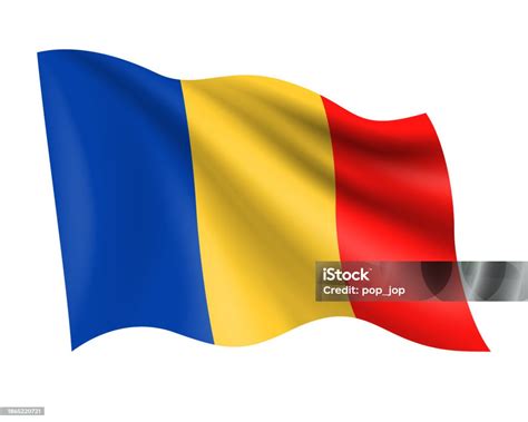 차드 현실적인 깃발을 흔드는 벡터입니다 흰색 배경에 고립 된 차드의 국기 3차원 형태에 대한 스톡 벡터 아트 및 기타 이미지 3차원 형태 국기 기 Istock