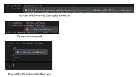 c winrt event not returning eventregistrationtoken stack overflow